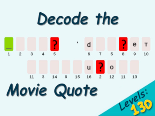 Decode the Movie Quote Game - Play Decode the Movie Quote Online for ...