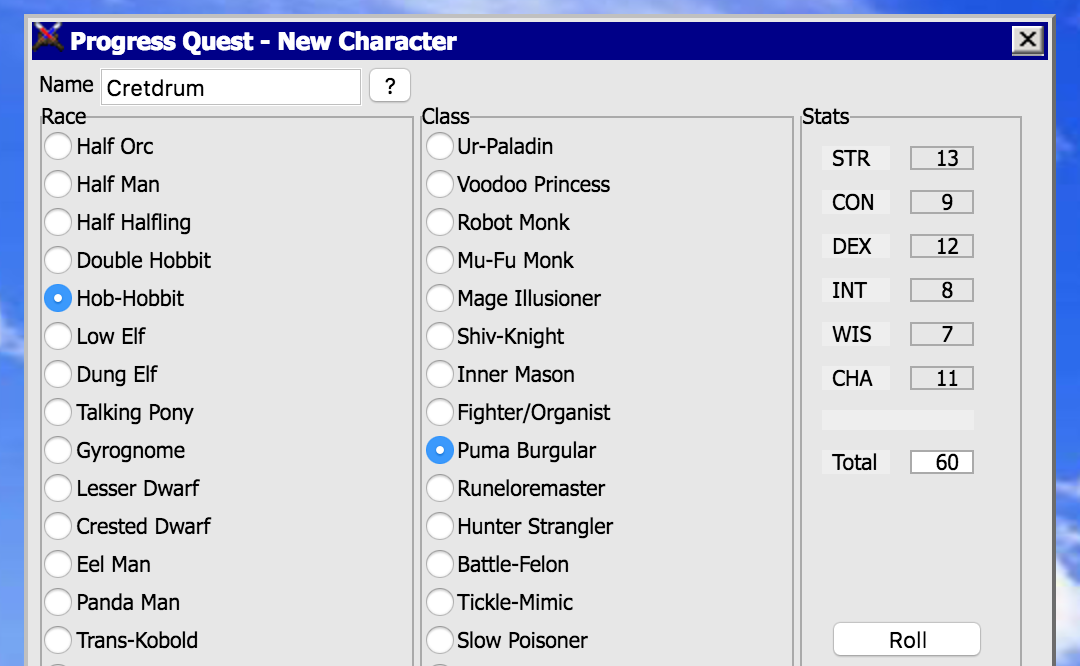 Progress Quest Game - Play Progress Quest Online for Free at YaksGames