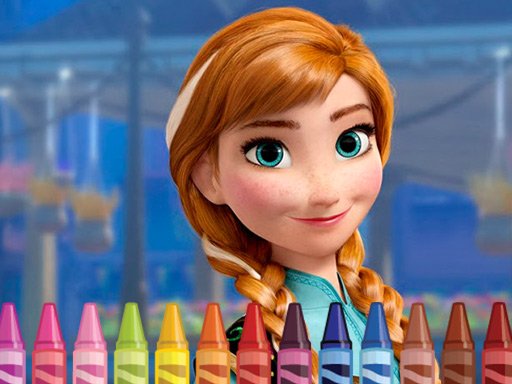 Anna Frozen Coloring Game - Play Anna Frozen Coloring Online for Free ...