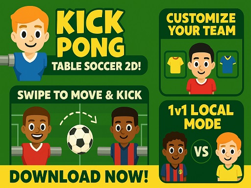 Kick Pong Table Soccer Game - Play Kick Pong Table Soccer Online for ...