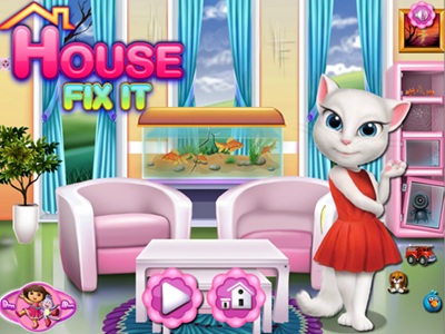 Talking Angela House Fix Game - Play Talking Angela House Fix Online ...