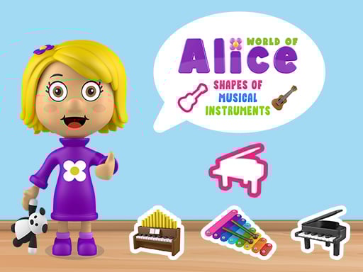 World of Alice Shapes of Musical Instruments Game - Play World of Alice ...