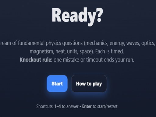 Basic Physics Single Choice Game - Play Basic Physics Single Choice ...